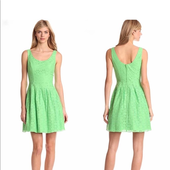 Lilly Pulitzer | Dresses | Lilly Pulitzer Green Posey Daisy Lane Lace ...